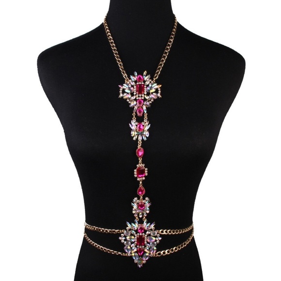 Coco Bijoux Boutique | Jewelry | New Crystal Body Chain Necklace | Poshmark